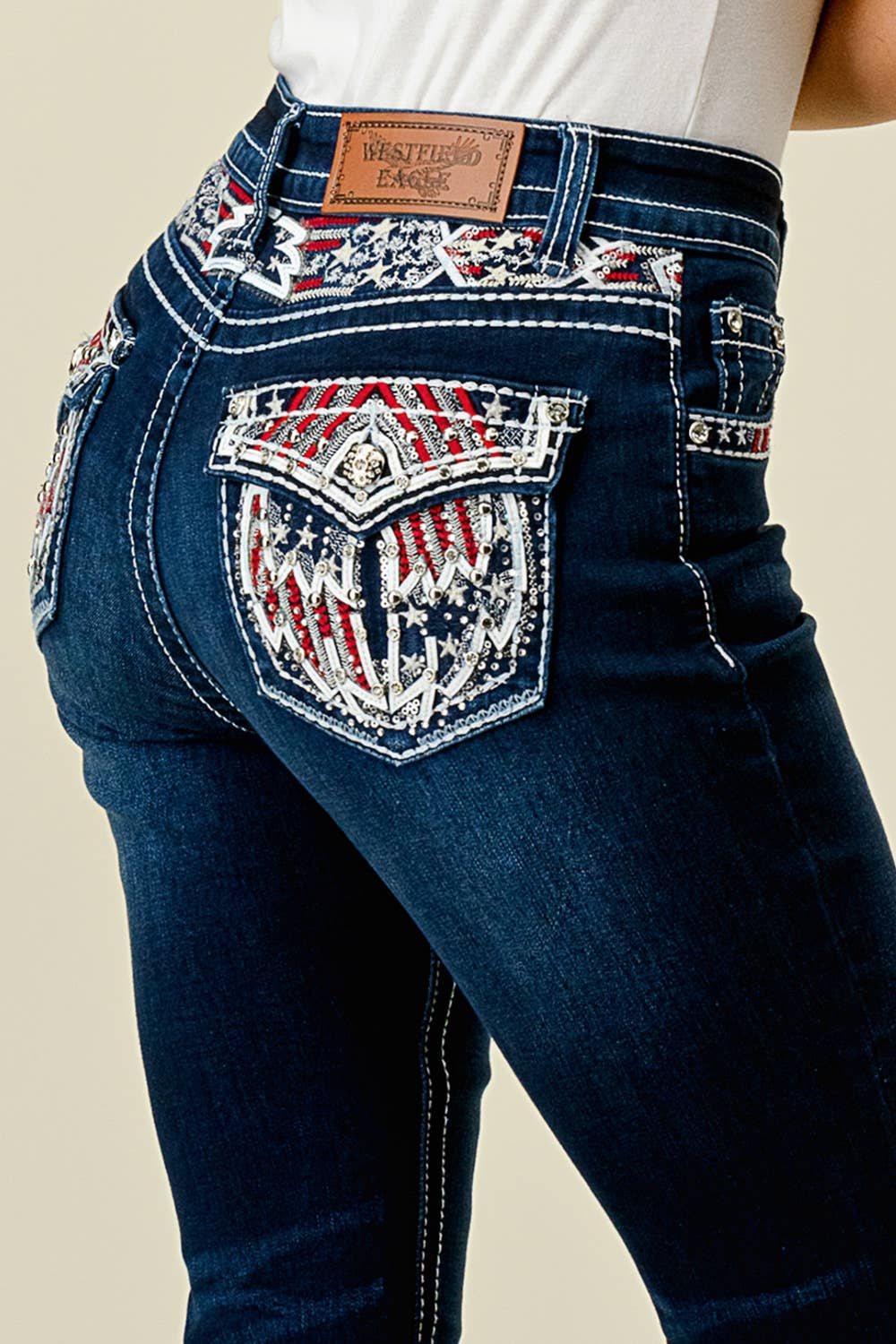 Denim Zone U.S.A. - WT-701 Bootcut Stretchy Women's Bling Jeans ...